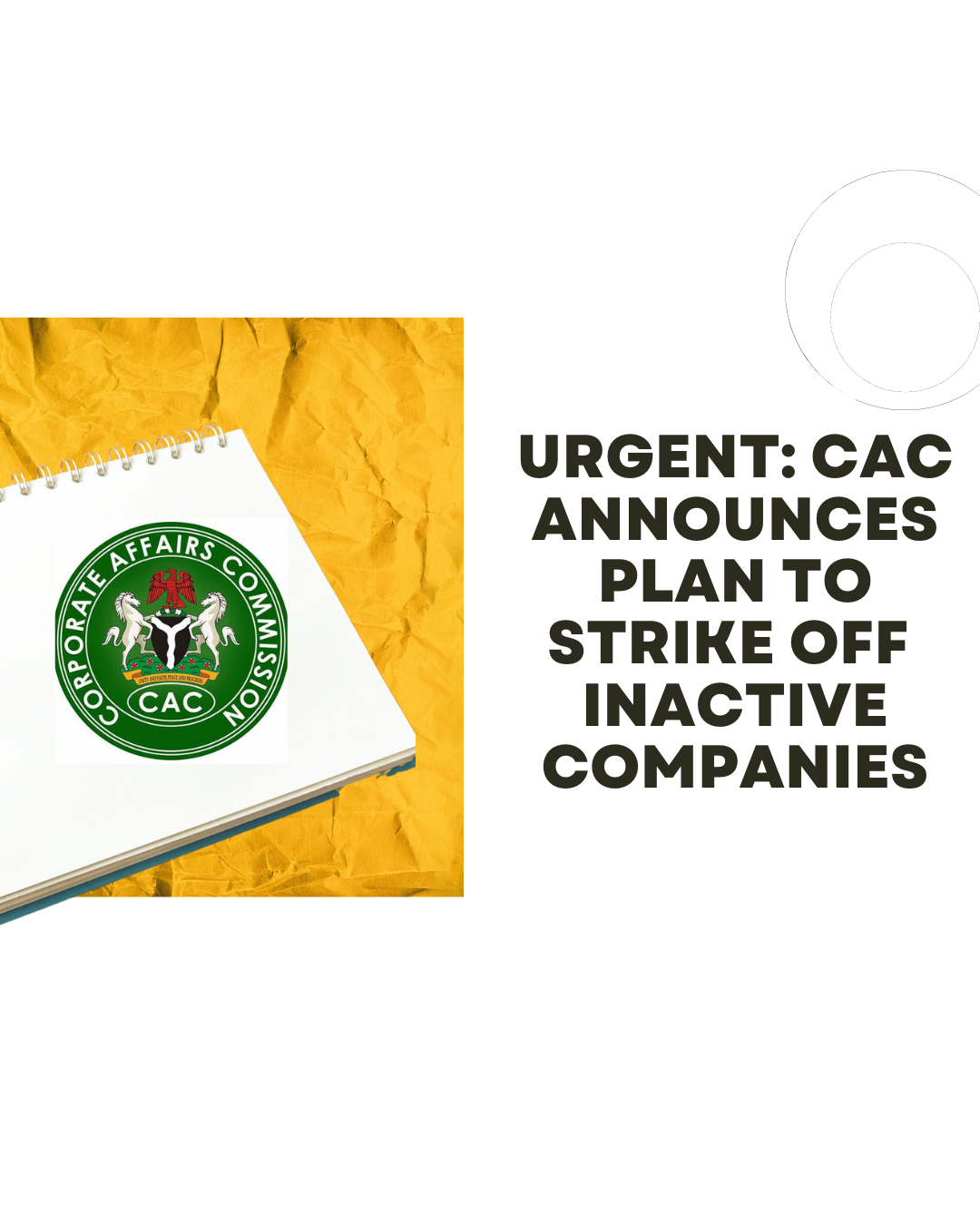 CAC Announces Plan to Strike Off Inactive Companies
